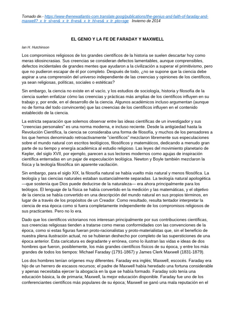 Fe y Ciencia: Faraday y Maxwell | PDF | James Clerk Maxwell ...