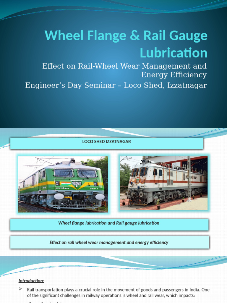 Wheel Flange & Rail Gauge Lubrication | PDF | Rail Transport | Track Gauge