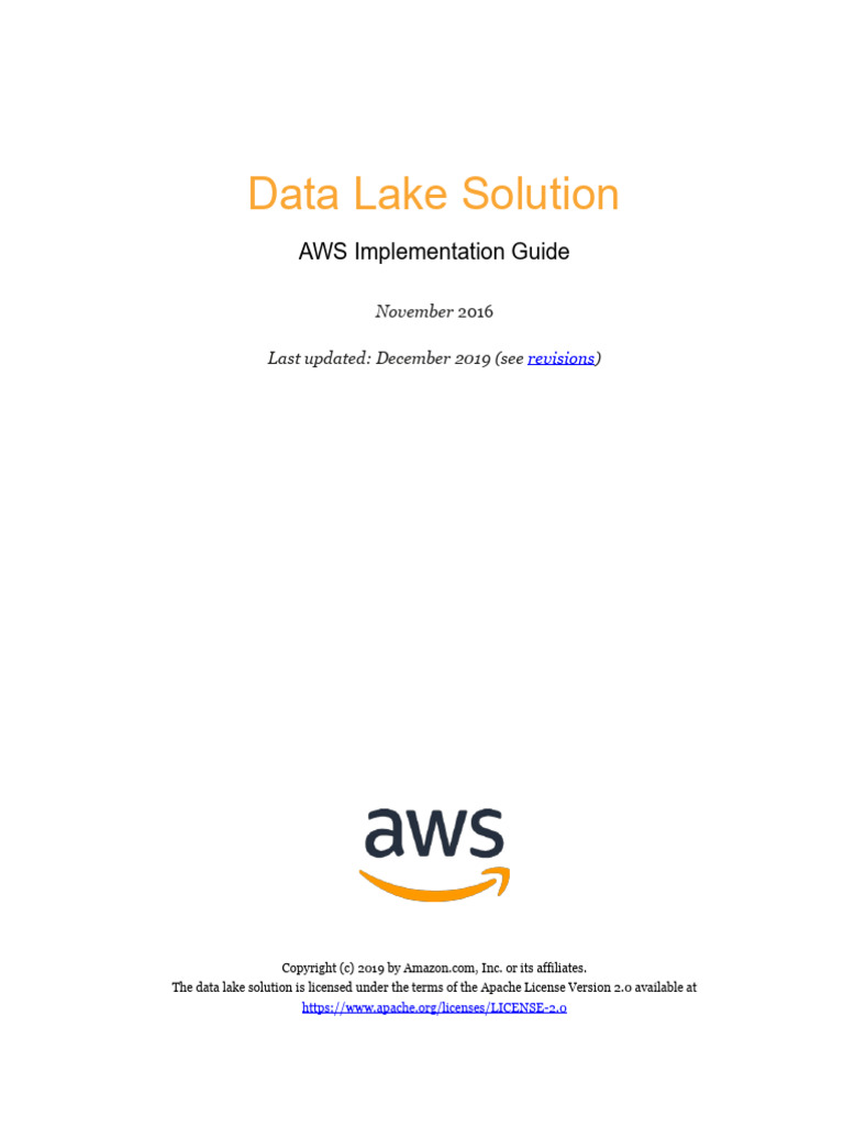 Data Lake Solution On Aws | PDF | Amazon Web Services | Cloud Computing