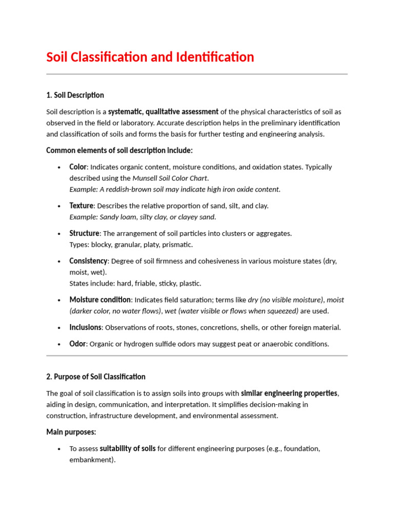 Soil Classification Overview and Systems | PDF | Soil | Sedimentology
