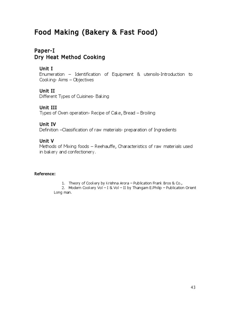 Bakery and Fast Food Cooking Methods | PDF | Cooking | Grilling