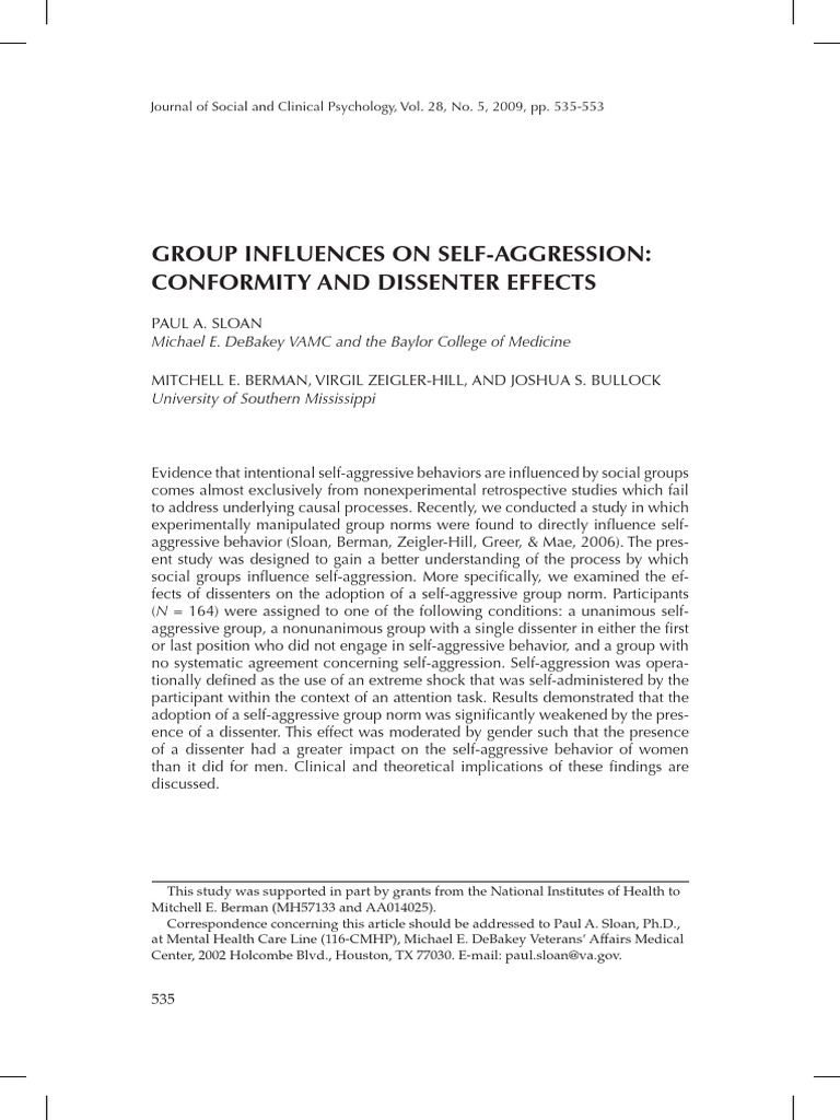 Group Influences On Self Aggression Conformity and Dissenter 1opt2dhxtz ...