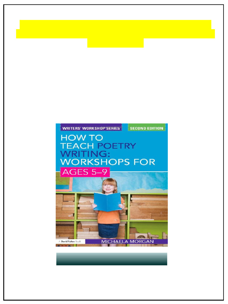 How To Teach Poetry Writing Workshops For Ages 5 9 Writers Workshop ...