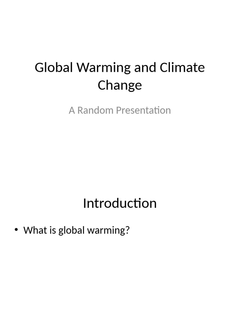 Global Warming: Causes, Impacts, Solutions | PDF