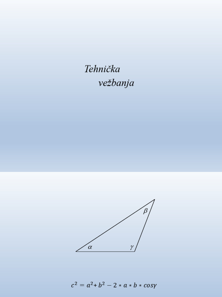 I Vezba (Statika) | PDF