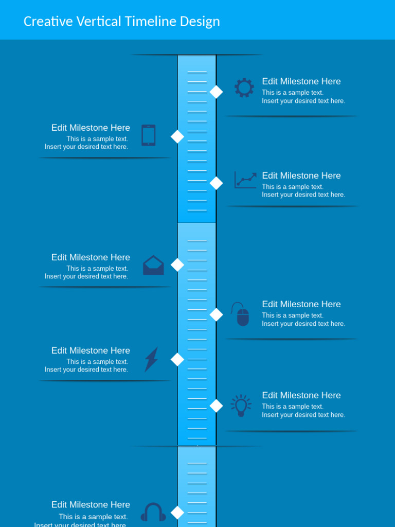 Creative Vertical Timeline Template | PDF
