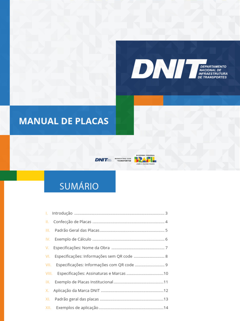 Manual de Placas de Obras do DNIT | PDF | Modelo de cores RGB ...