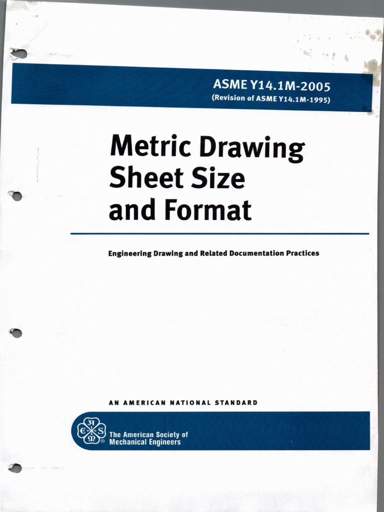 ASME Y14.1M Metric Drawing Standards | PDF