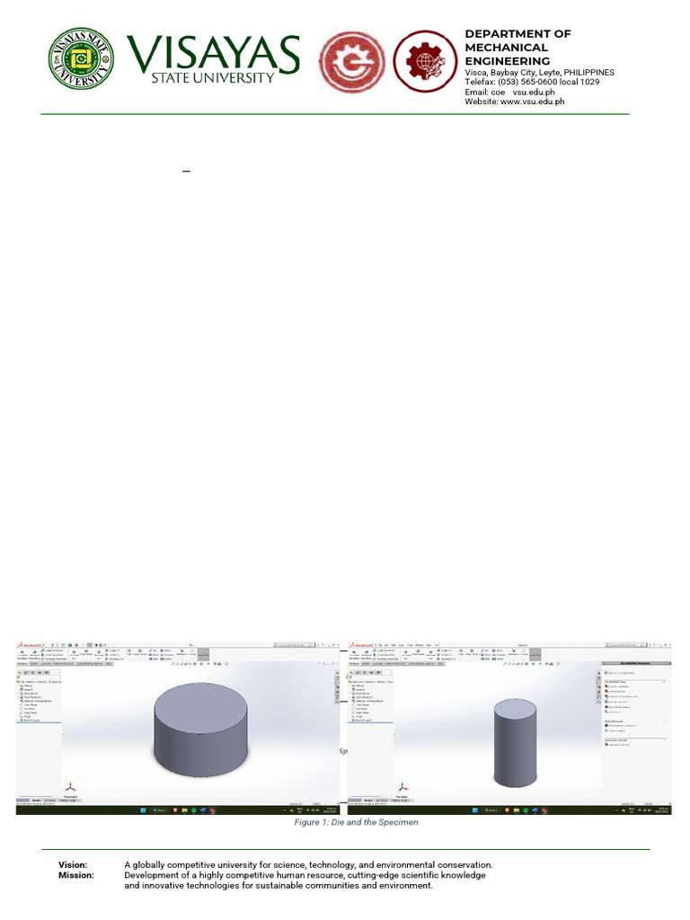 Compression Test Simulation in SolidWorks | PDF | Deformation ...