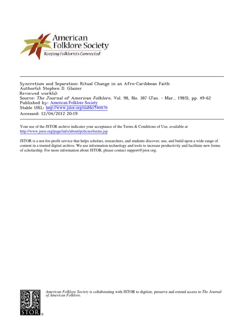 Syncretism and Separation | PDF | Altar | Rituals