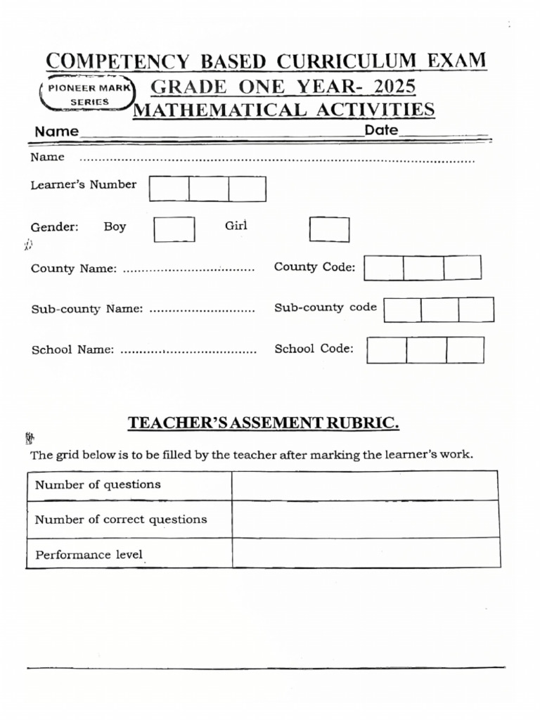 Grade One Mathematics | PDF