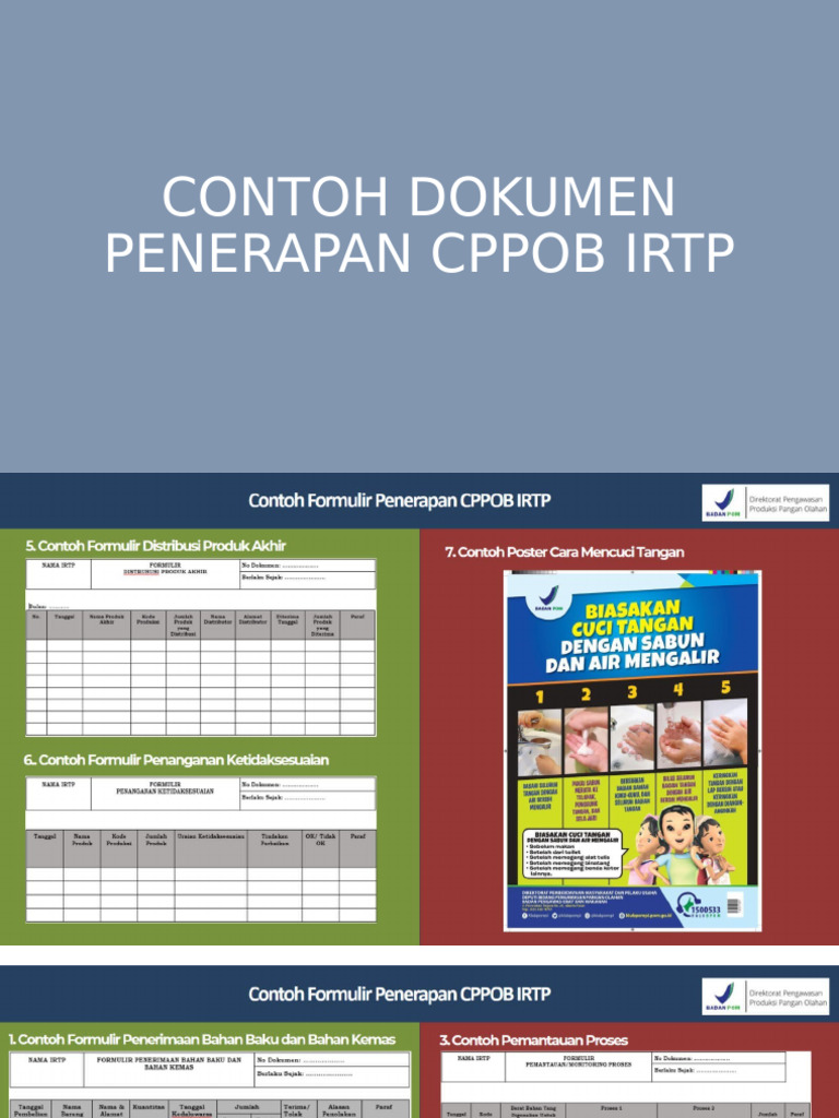 Contoh Dokumen Penerapan Cppb-Irt (Autosaved) | PDF