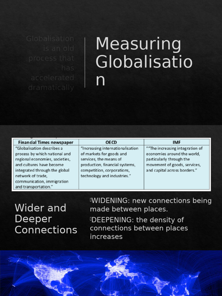 Measuring Globalisation Connections | PDF | Globalization | Economies