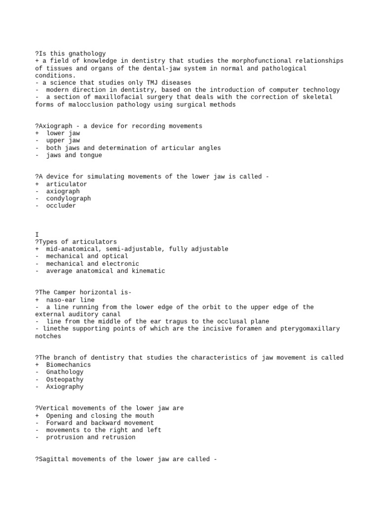 Understanding Gnathology in Dentistry | PDF | Musculoskeletal System ...