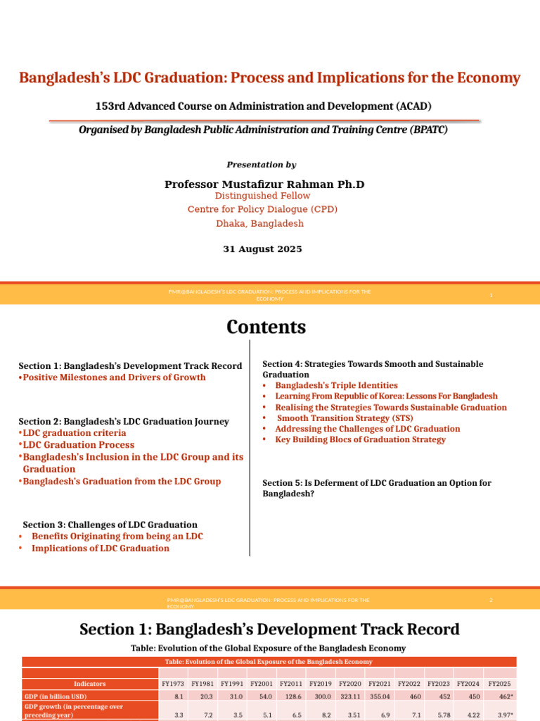 Bangladesh's LDC Graduation Insights | PDF | Market Access | World ...