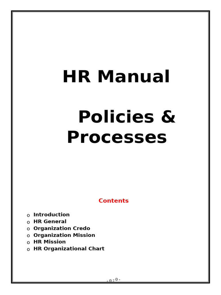 HR Policies and Organizational Structure | PDF | Employment | Validity ...