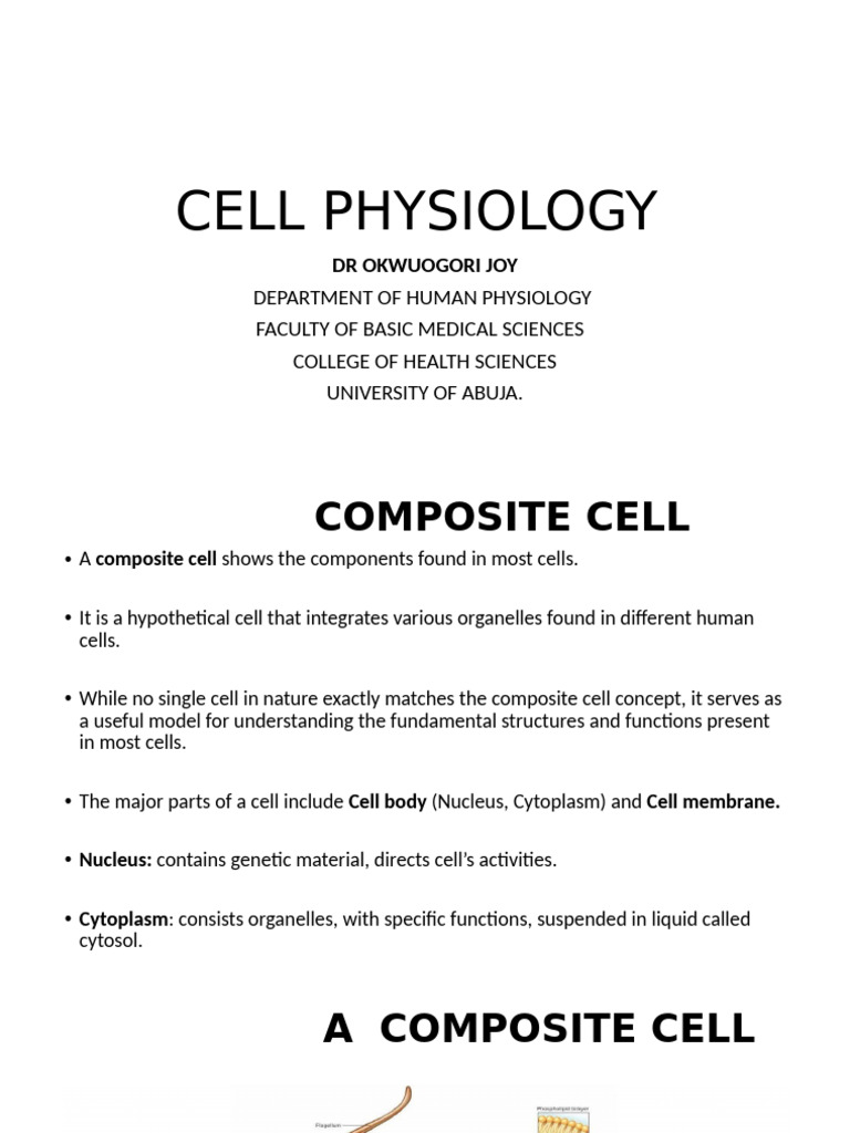 Composite Cell, Physiology of Cell Membrane - ST | PDF | Cell Membrane ...