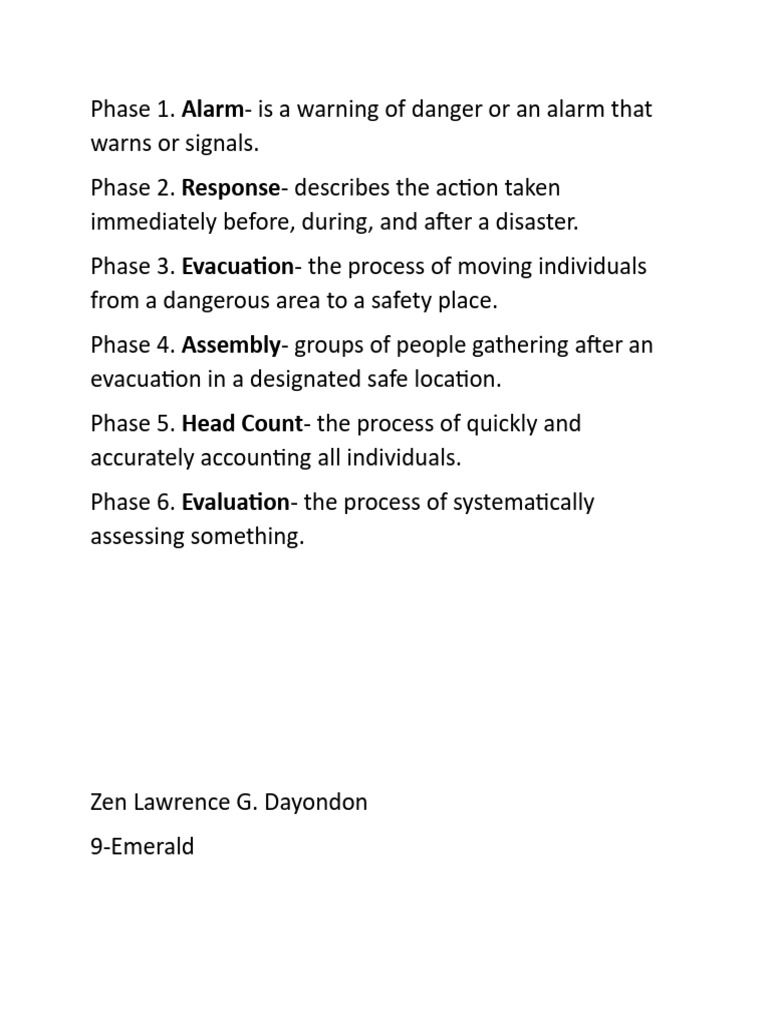 Phases in Fire and Earthquake | PDF