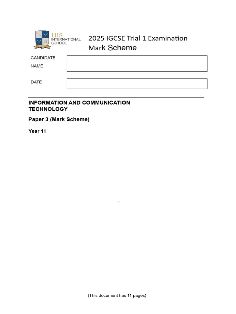 2025 Trial 1 ICT P3 (Mark Scheme) | PDF | Chess | Chess Theory