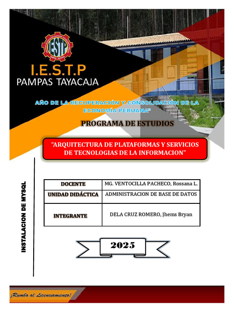 De La Cruz Romero Jhems Bryan Ac 1 | PDF | Mi sql | Informática