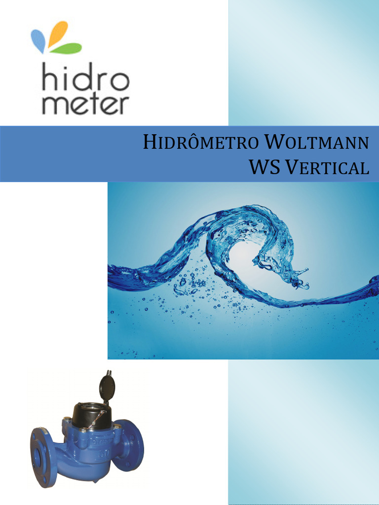 Hidrômetro Woltmann WS Vertical: Especificações e Instalação | PDF