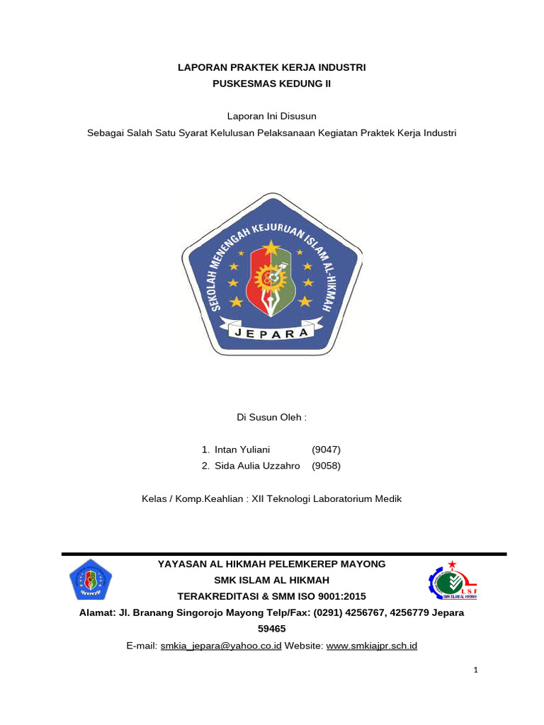 Laporan PKL Puskesmas Kedung II | PDF