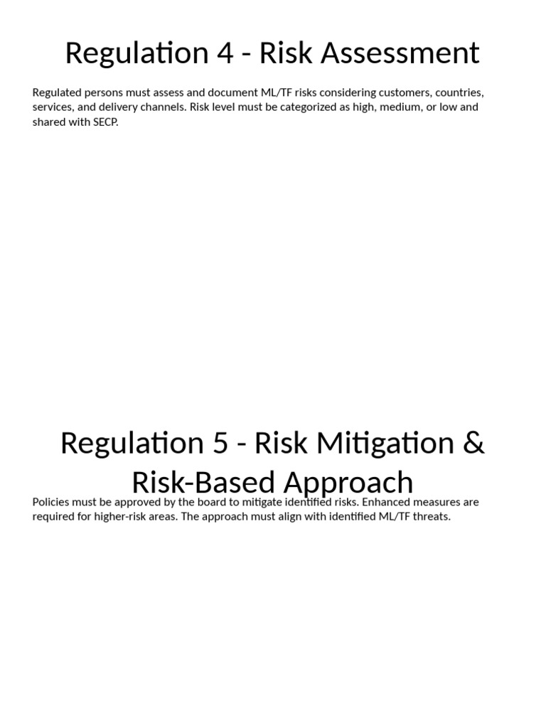 AML CFT Regulations Detailed Presentation | PDF | Regulatory Compliance ...