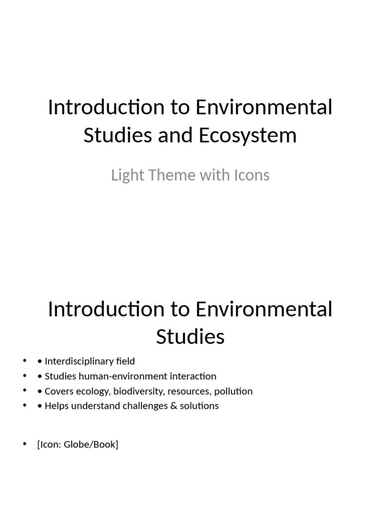 Environmental Studies and Ecosystem Icons LightTheme | PDF