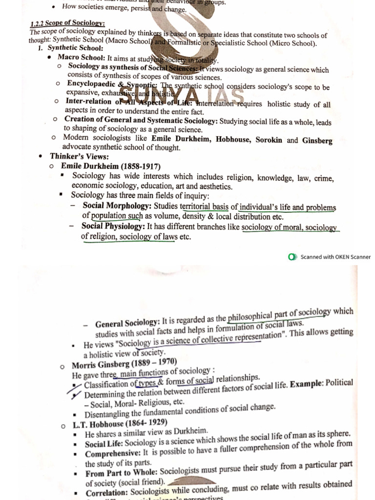 Unit 1 Sociology | PDF