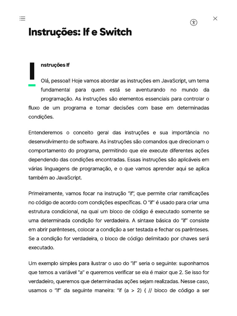 Descomplica Funcoes If e Switch | PDF