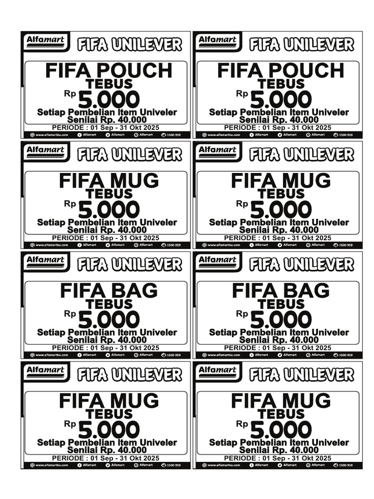 Stopper Tebus Fifa Unilever Periode 01 Sep- 31 Okt 2025 | PDF