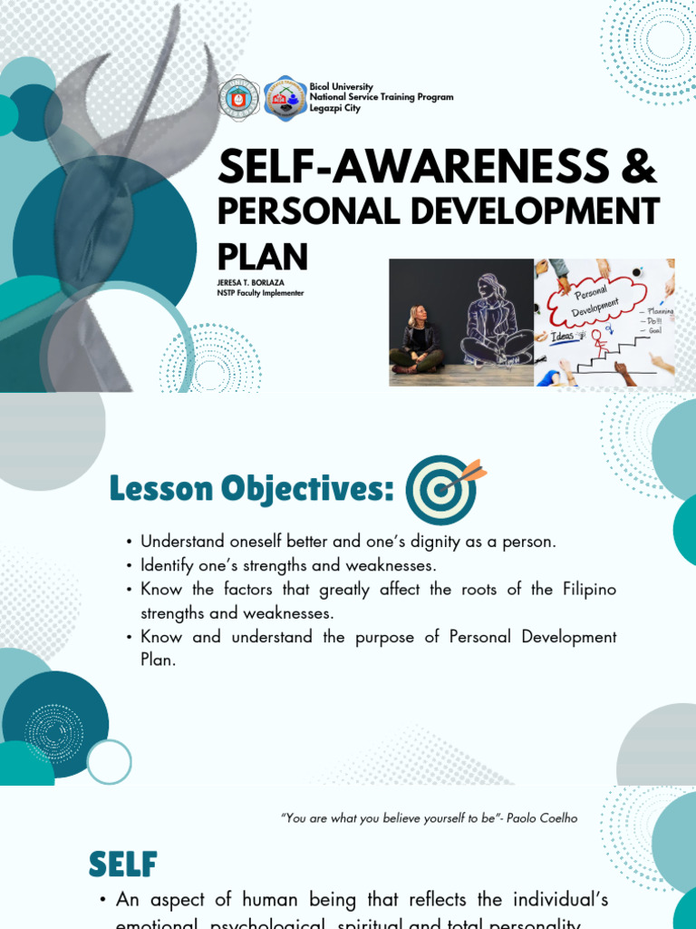 Self-Awareness and Personal Development Plan | PDF | Self Awareness ...