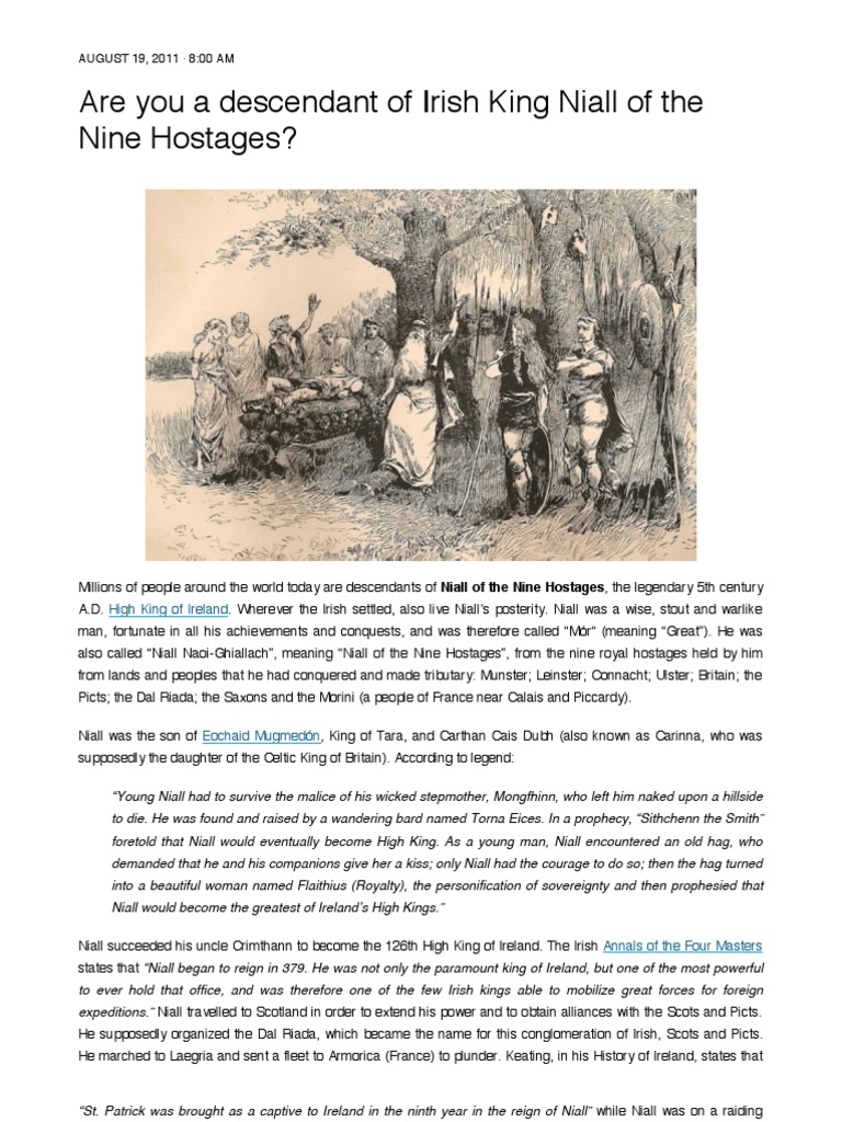 Are You A Descendant of King Niall of The Nine Hostages? | PDF | Gaels ...