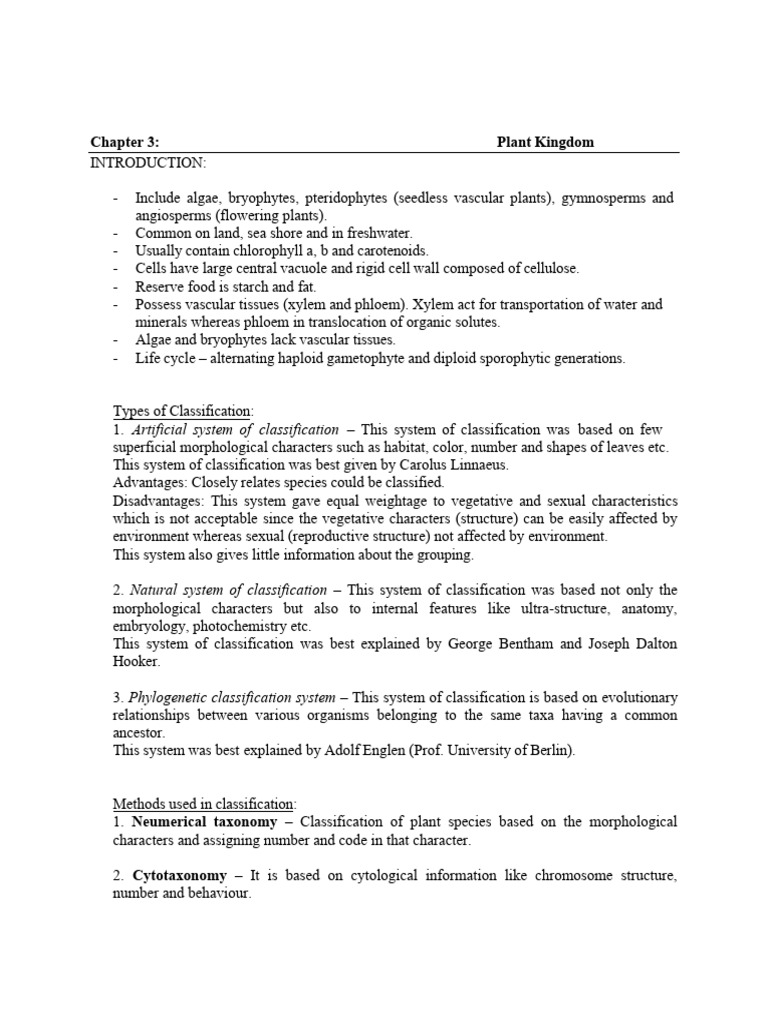 Plant Kingdom Classification Overview | PDF | Sexual Reproduction | Spore