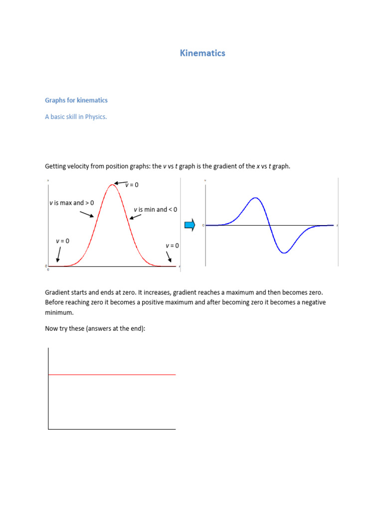 Kinematics Graphs | PDF | Mechanics | Classical Mechanics