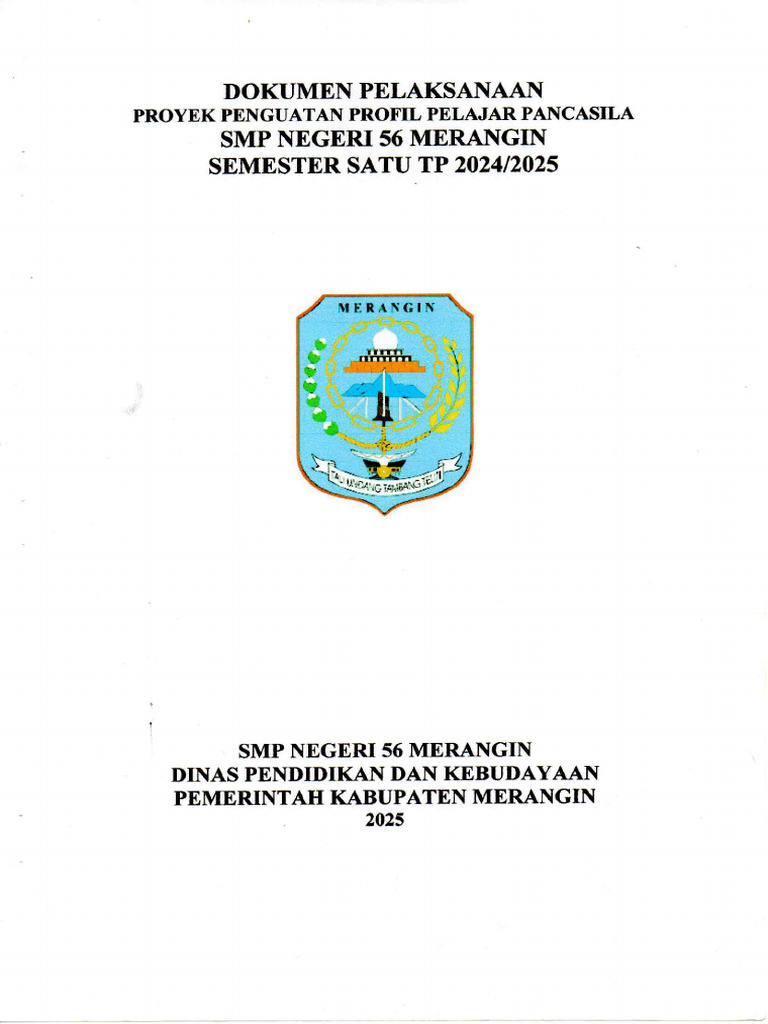 Dokumen Pelaksanaan Kegiatan P5 SMP Negeri 56 Merangin | PDF