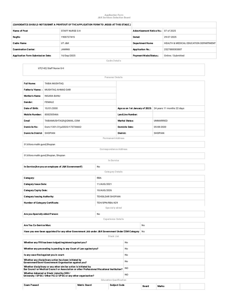 Application Form (26) | PDF | Justice | Crime & Violence