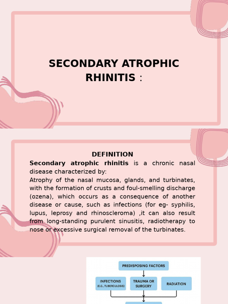 Secondary Atrophic Rhinitis | PDF | Human Nose | Clinical Medicine