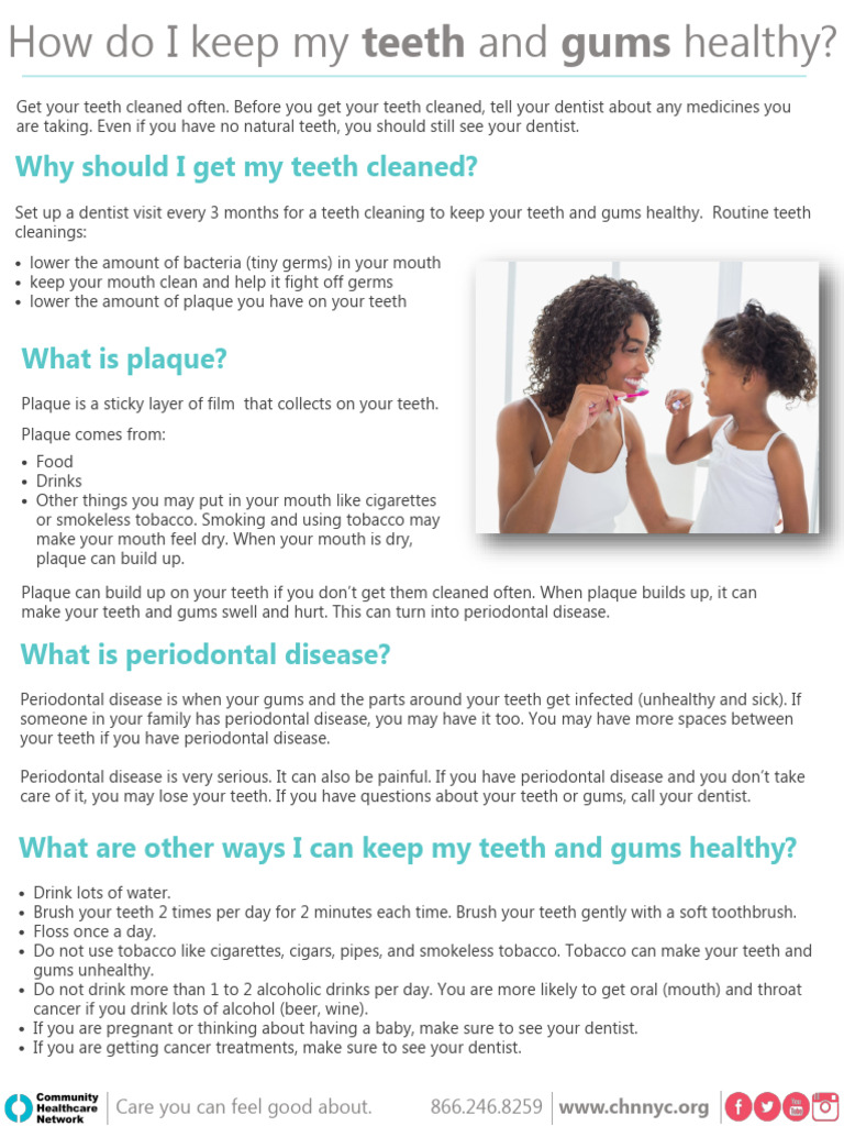 How Do I Keep My Teeth and Gums Healthy | PDF