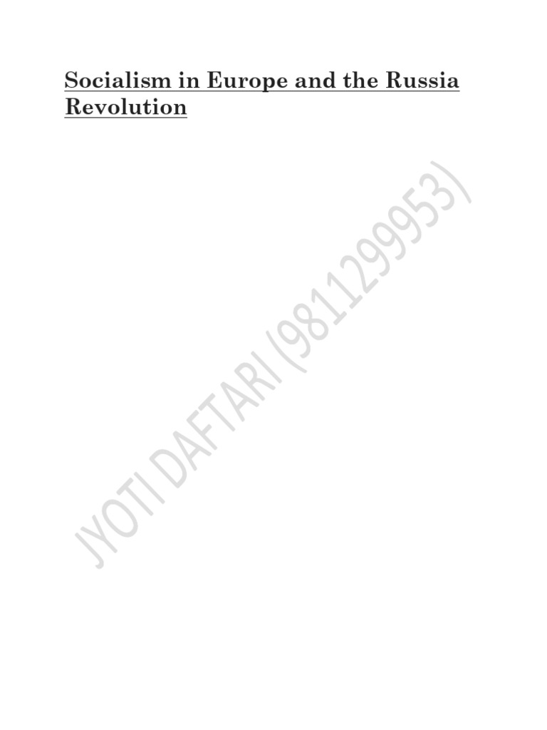 Class 9 Russian Revolution | PDF | Vladimir Lenin | Russian Empire