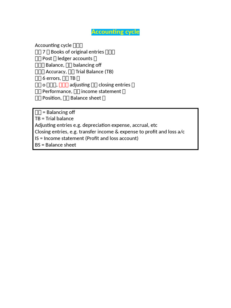 Accounting Cycle Rap | PDF