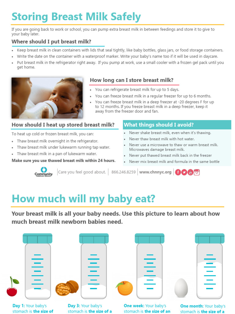 Safe Breast Milk Storage Guide | PDF | Breast Milk | Refrigerator