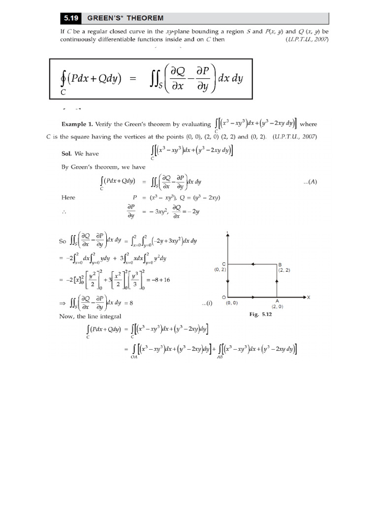 Greens Theorem | PDF