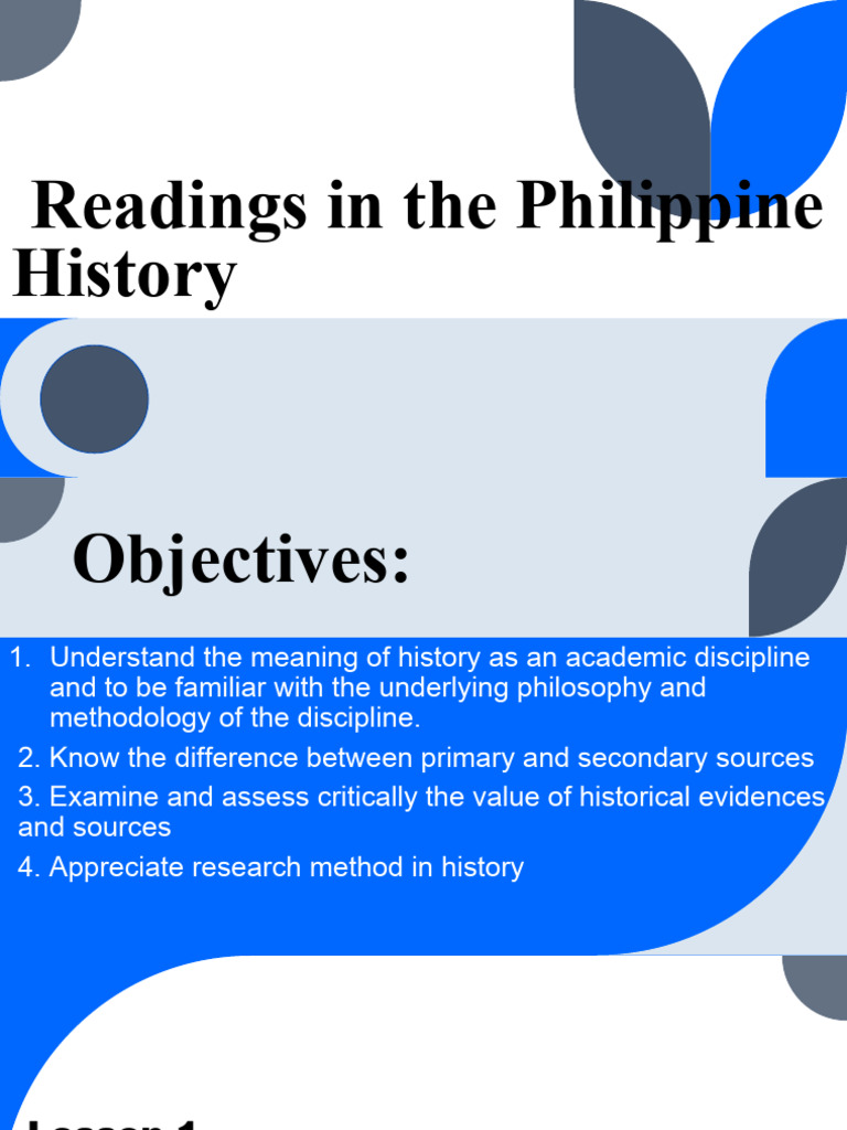 Readings in the Philippines History Ppt. | PDF | Semantics | Historian
