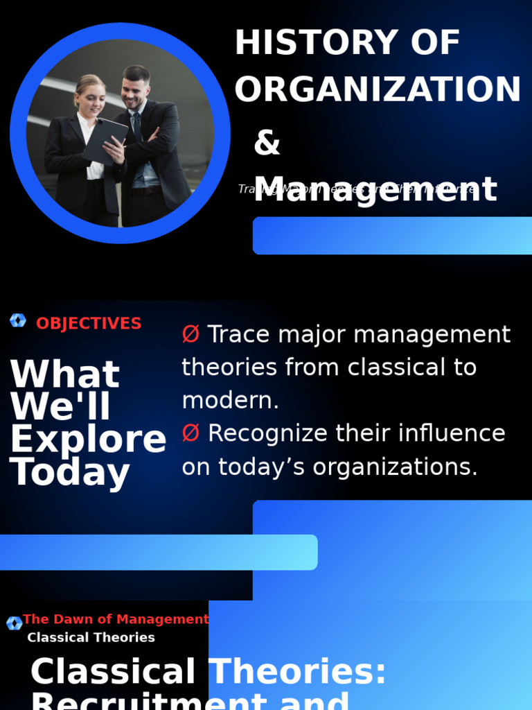 History of Organization & Management (Classical Into Modern Theory ...