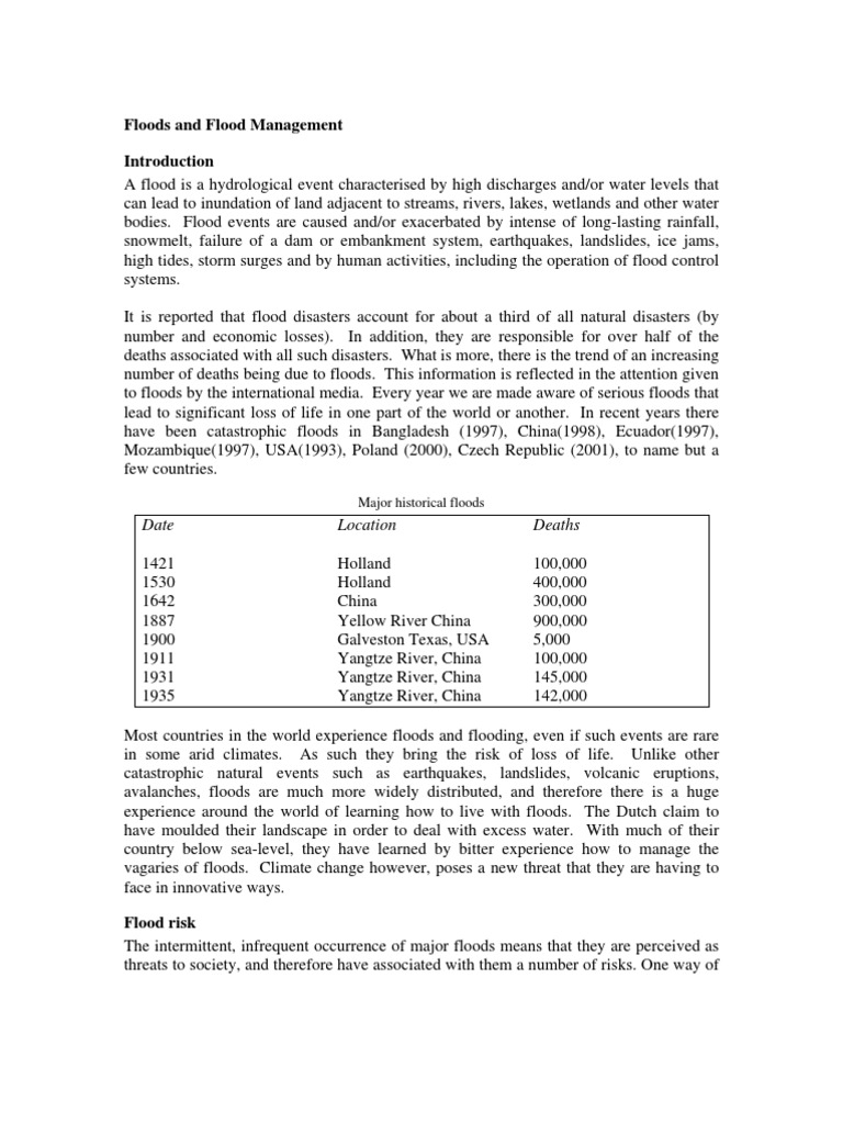 Flood Management Strategies Overview | PDF | Social Science | Law