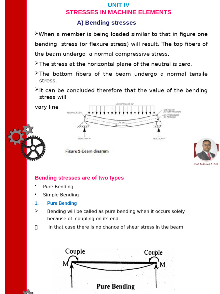 Unit-4 Stresses in Machine Elements Part-1 | PDF | Bending | Beam ...