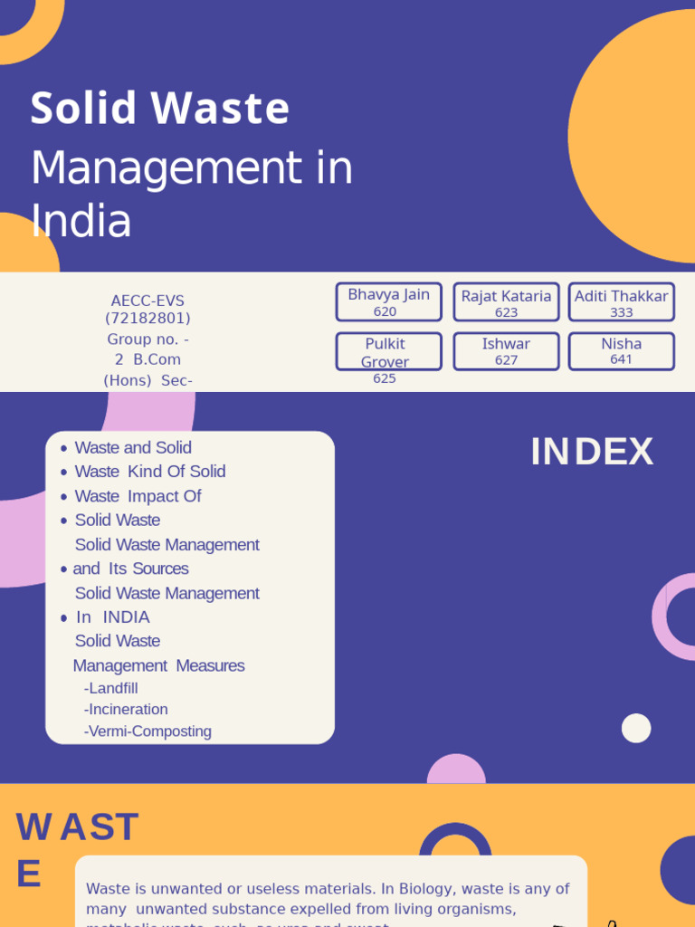 Solid Waste Management in India | PDF | Incineration | Waste