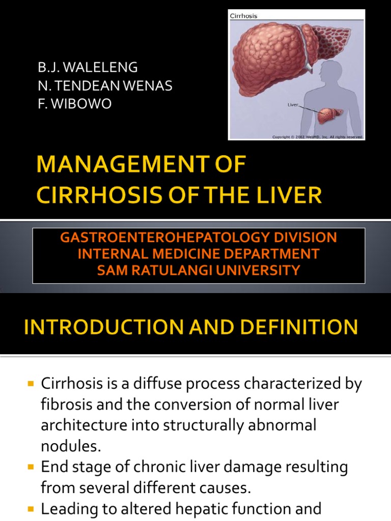 6. Management of Cirrhosis of the Liver | Cirrhosis | Hepatitis