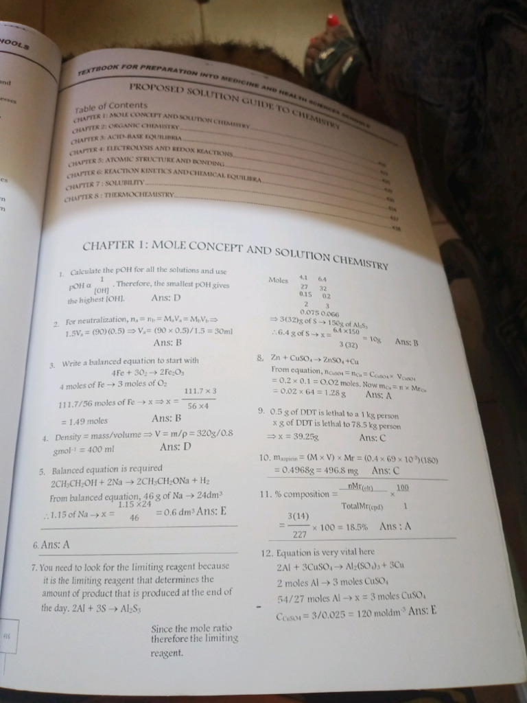 PDF - Chemistry Workbook Answers | PDF